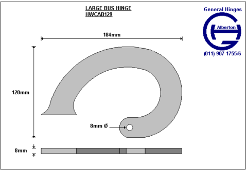LARGE BUS HINGE | General Hinges