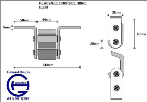 REMOVABLE DROP SIDE HINGES | General Hinges