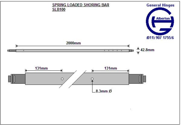 SPRING LOADED SHORING BAR | General Hinges